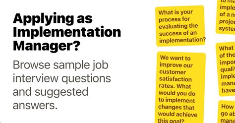 Implementation Manager Interview Questions Implementation Manager Interview Questions