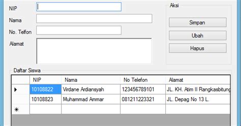 Notes On Lectures Menampilkan Data Dari Database Mysql Ke Datagridview