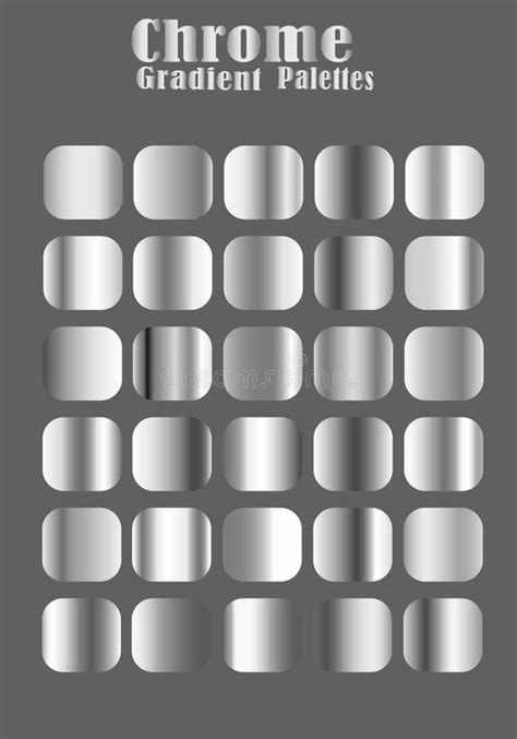 Chrome Color Gradient Palette Stock Vector Illustration Of Grey Pattern 198427315