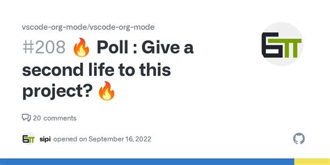 Fire Poll Give A Second Life To This Project Fire · Issue 208 · Vscode Org Modevscode
