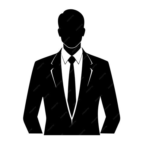 Premium Vector Businessman Silhouette Man In Suit Vector Illustration
