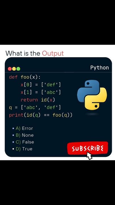 Python Interview Quizpython Quiz Python Pythonprogramming Programminglifeshortvideo