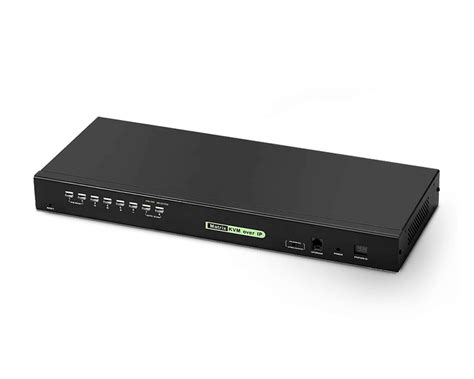 KVM OVER IP 双通道8口矩阵式 IP KVM 切换器 LED数字纯国产KVM切换器IP分布式KVM矩阵延长器 深圳市秦安