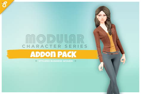 Modular Addon Stylized Female Business 3d Humanoids Unity Asset Store