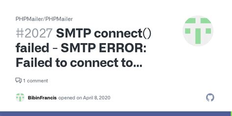 Smtp Connect Failed Smtp Error Failed To Connect To Server