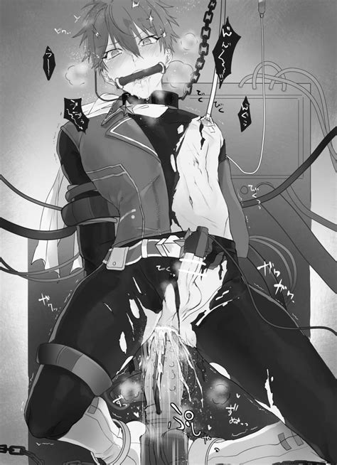 Rule 34 Blush Bondage Ensemble Stars Gag Gagged Gay Machine Male Male Focus Male Only Male