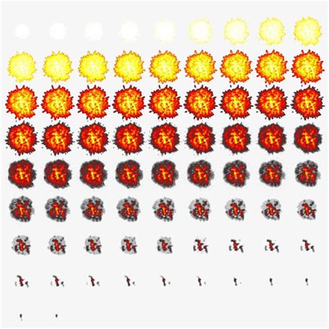 Download Explosion Sprite Png 2d Explosion Sprite Sheet For Free