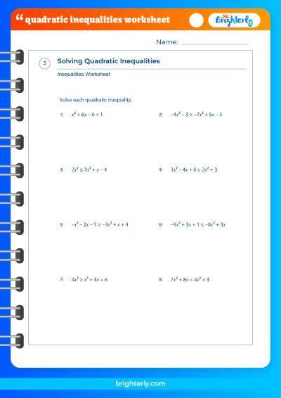 Free Quadratic Inequality Worksheet Download Free Quadratic Inequality Worksheet Png Images