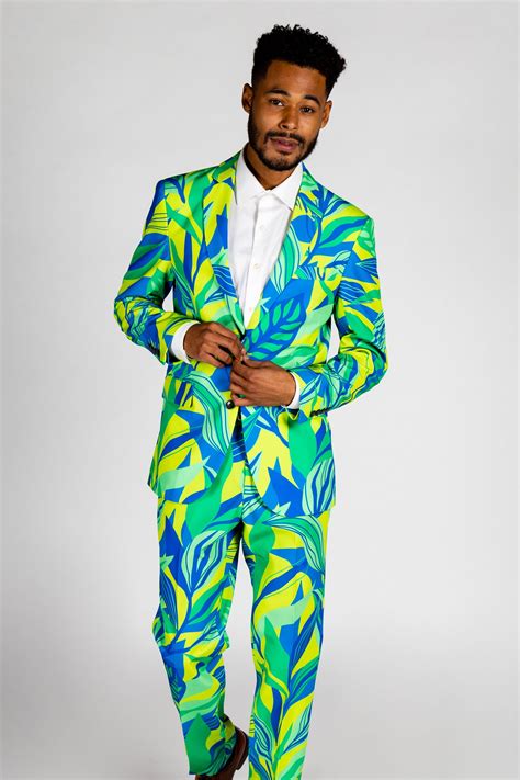 The Rum And Sprite Shinesty Neon Leaves Suit Us Jacket 44