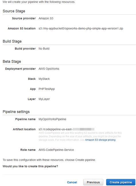 4단계 Codepipeline에서 파이프라인 생성 Aws Opsworks