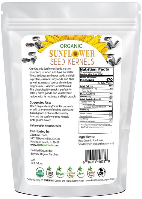 Organic Raw Sunflower Seed Kernels Nutrient Powerhouse