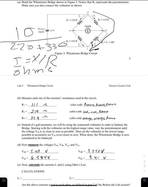 Solved A Build The Wheatstone Bridge Shown In Figure 3