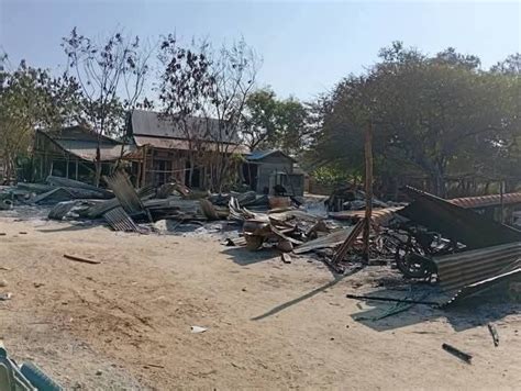 မကျီးစင်ရွာက နေအိမ် ၃၀ ခန့်နဲ့ အမျိုးသား ၁ ဦးကို စစ်ကောင်စီက မီးရှို့သတ