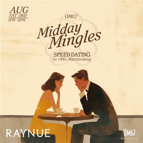 Megatix Speed Dating By Omg Matchmaking Omg Midday Mingle 🌤️🌻👩🏽‍🤝