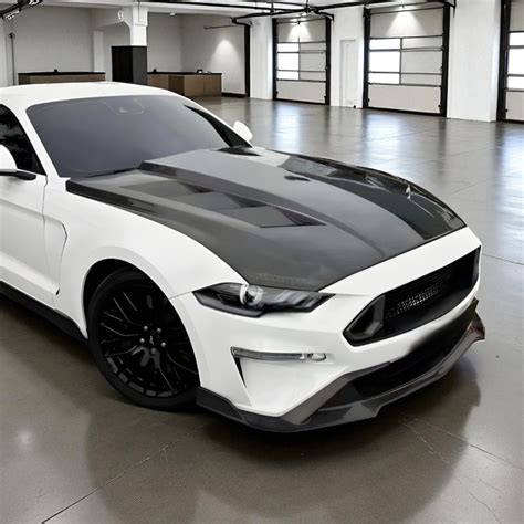 2015 2023 Mustang Carbon Fiber Hood Track Style Ts Zetacomposites