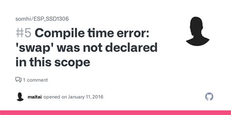 Compile Time Error Swap Was Not Declared In This Scope · Issue 5 · Somhiespssd1306 · Github
