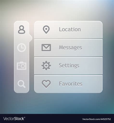Dropdown Menu Royalty Free Vector Image Vectorstock