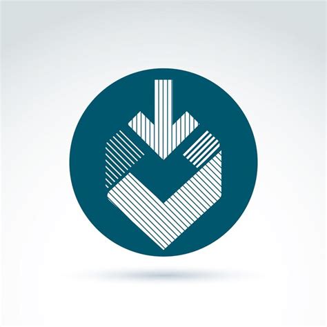 Premium Vector Geometric Abstract Symbol With Arrow Vector Graphic