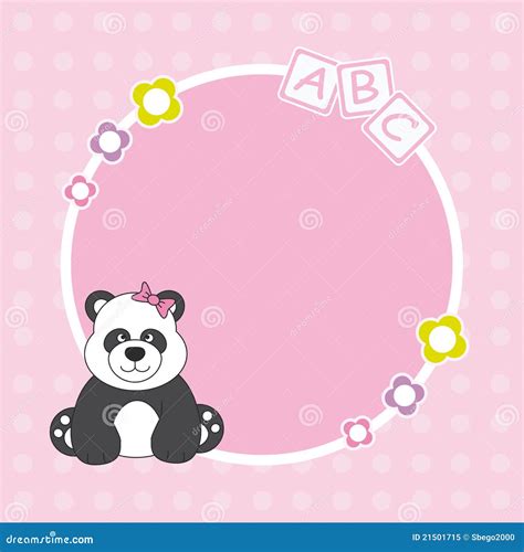 Panda Bear Framework Stock Vector Illustration Of Present 21501715
