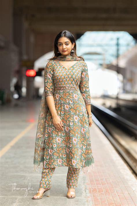 Cotton Salwar With Pencil Pants And Dupatta Combo