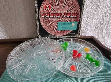 Vintage Cut Glass Candy Canister Etsy