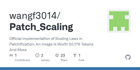 Github Wangf3014 Patch Scaling Official Implementation Of Scaling