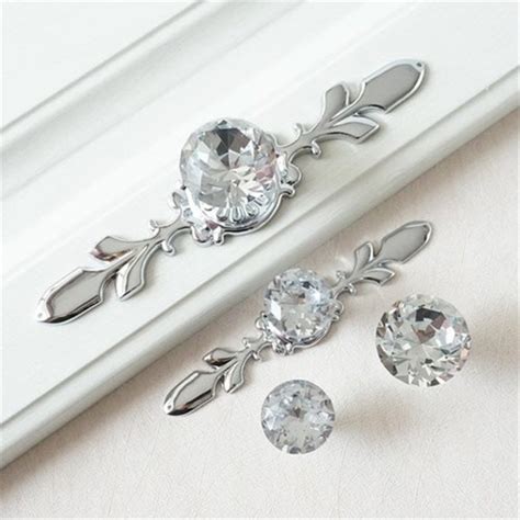 Pink Glass Dresser Knob Pull Crystal Drawer Knobs Pulls Handle Etsy