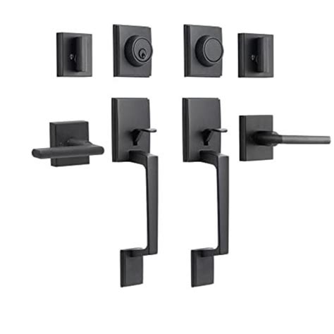Neutype Double Door Handle Sets With Deadbolt Entry Door Locksets