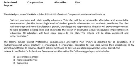 Compensation Plan Template Room