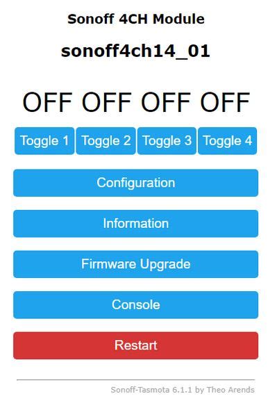 Arduino And Co Domotics Projects Home Automation System Sonoff 4