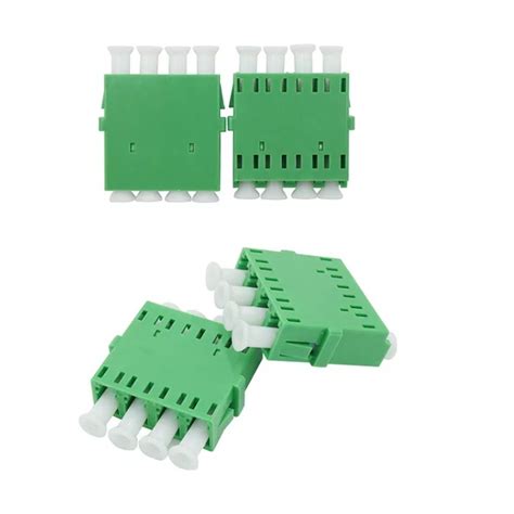 4 Port Female Lc Apc Lc Upc Quad Fiber Adapter With Flange Lc Quad Fiber Adapter