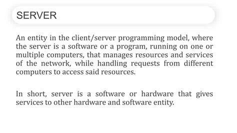 Introduction To Server Pptx Operating Systems Computer Software