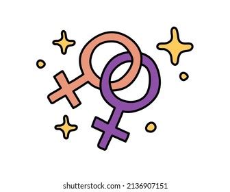 Venus Sex Relationship Gender Symbols Line Stock Vector Royalty Free Shutterstock