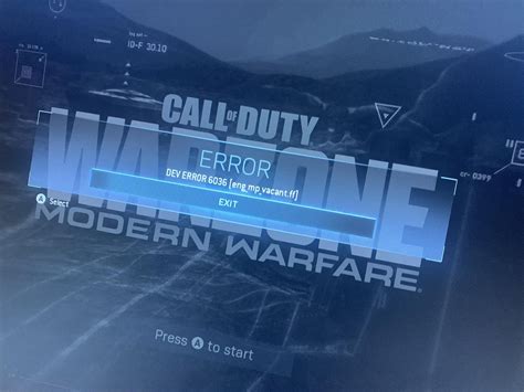 Multiplayer Requires Install After Odd Error Dev Error 6036 Engmpvacantff Rmodernwarfare
