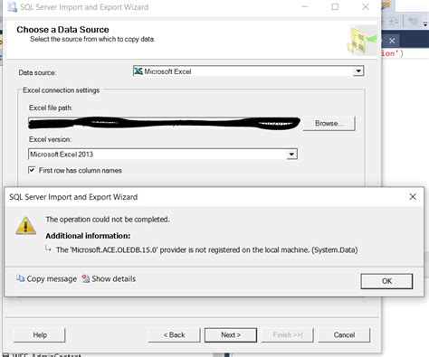 The Microsoftaceoledb150 Provider Is Not Registered On The Local