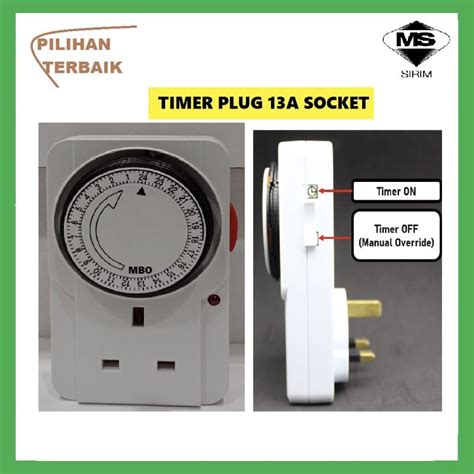 Timer Programme 24 Hours 13a Plug [ Sirim Approved ] Shopee Malaysia