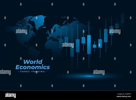 Forex Trading Graph Background For World Financial Investment Vector