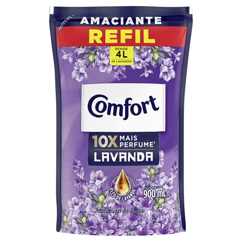 Amaciante Para Roupas Concentrado Comfort Lavanda Refil 900ml Comper
