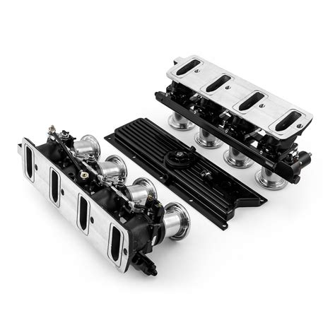 Chevy Gm Ls1 Downdraft Efi Stack Intake Manifold System Complete [blac