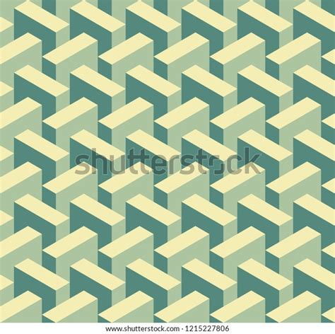 Isometric Tiling Pattern Optical Illusion Stock Vector Royalty Free