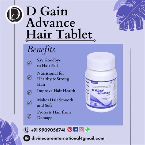 D Gain Advance Tablet For Hair Growth With Anagain Nu At Rs 1099bottle