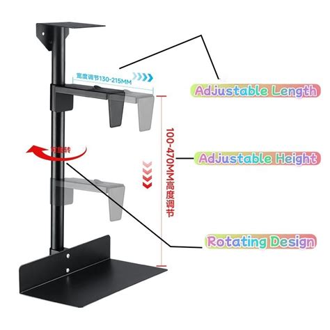PC Case Holder Under Desk Adjustable CPU Stand Wall Side Computer Lift Bracket Rack Shopee