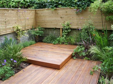 Small Decked Garden Small Gardens Sloped Garden Small Garden Landscape