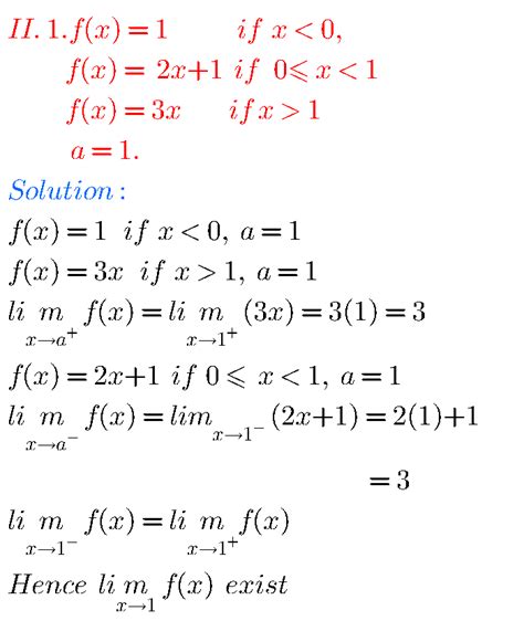 Intermediate Maths Solutions For Limits And Continuity Exercise 8b