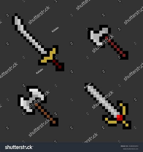 Weapons Pixel Art Vector Design 库存矢量图（免版税）2140201053 Shutterstock