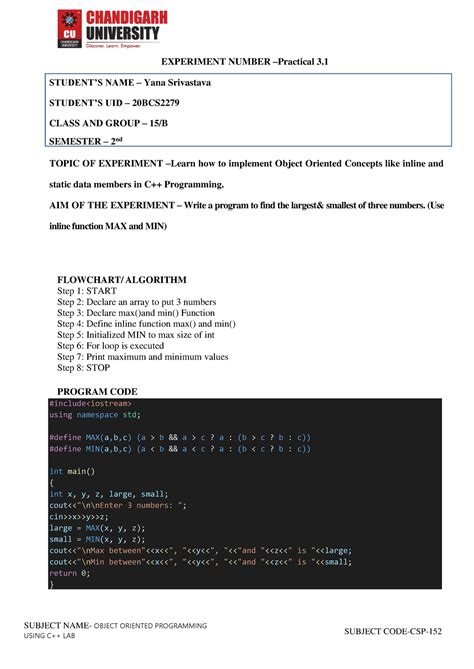 oops 3 c language subject name object oriented programming
