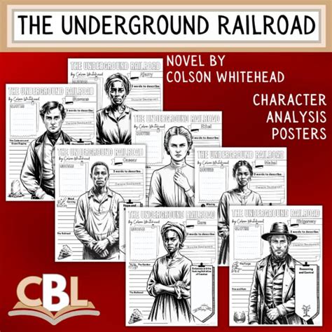 The Underground Railroad By Colson Whitehead Character Analysis Posters
