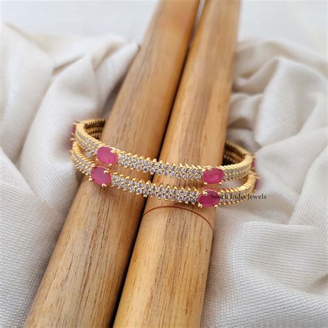Cz Stones Bangles South India Jewels Online Shop