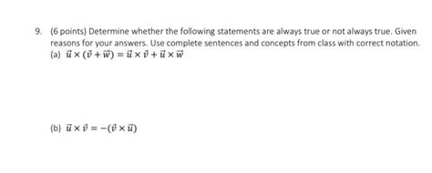 Solved 9 6 Points Determine Whether The Following