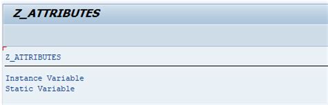 SAP ABAP Class Attributes